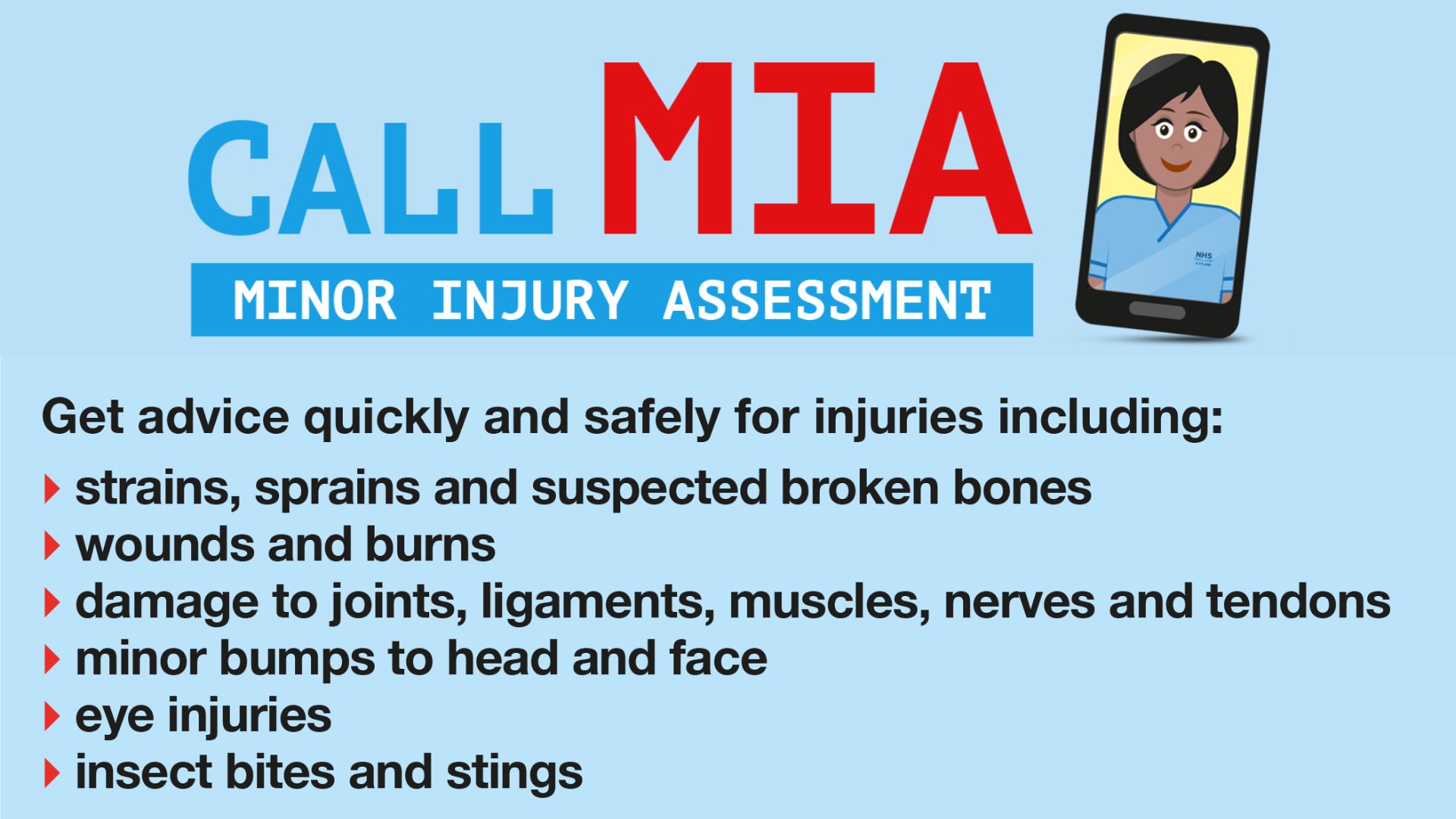 Minor injury? Call MIA – The NEN – North Edinburgh News