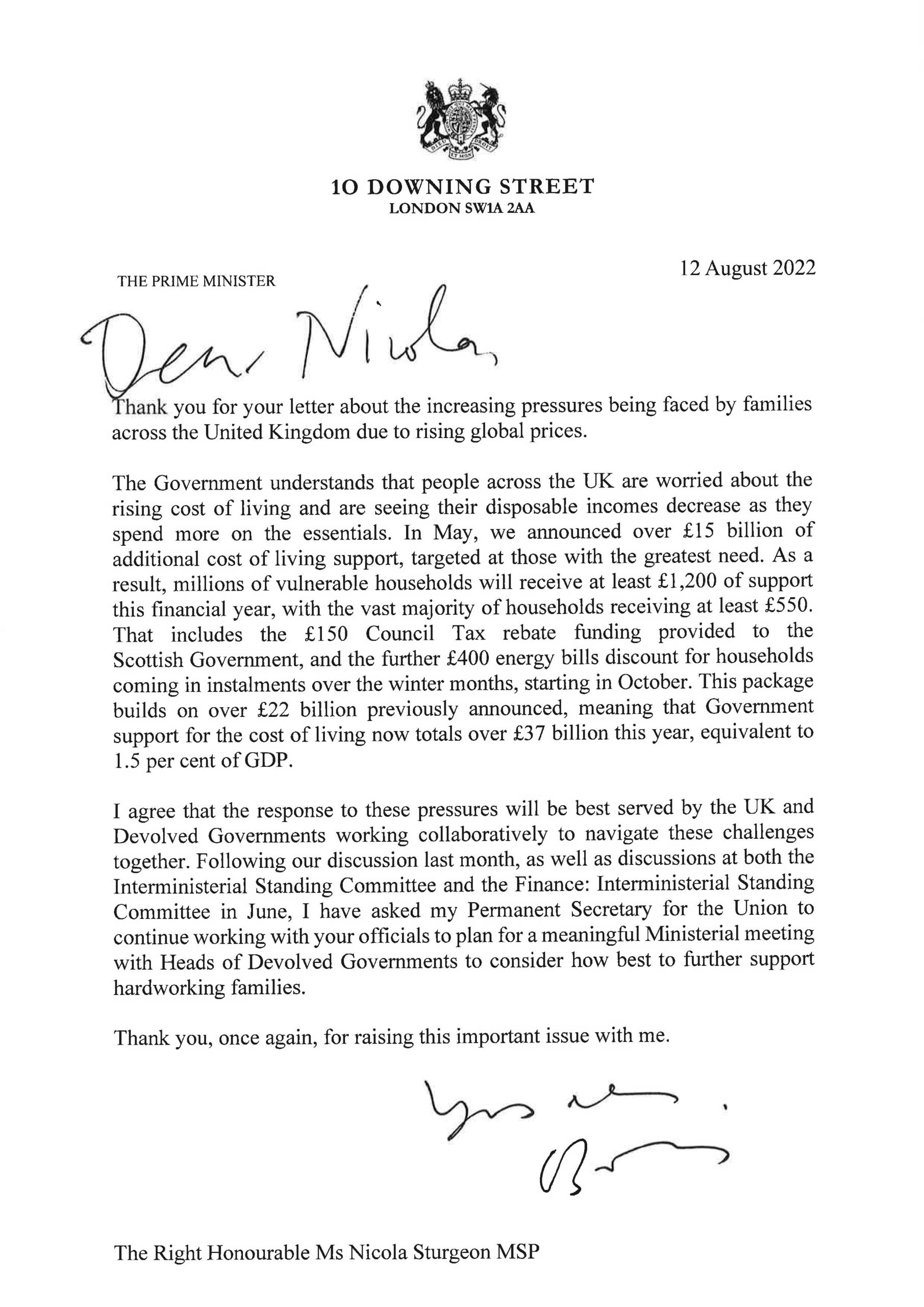 Dear Nicola, Cost of living crisis support? You’ve had it. – The NEN ...