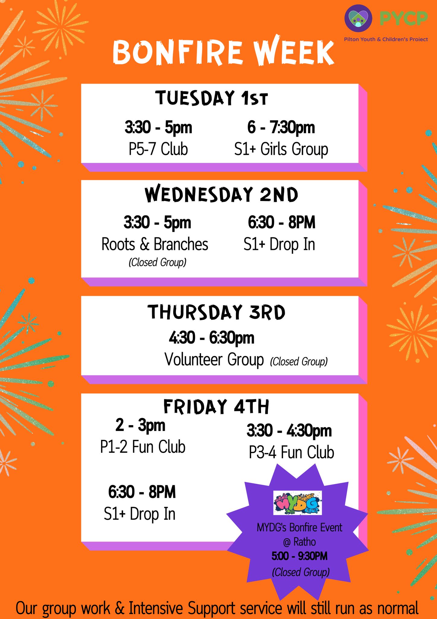 PYCP’s Bonfire Week programme – The NEN – North Edinburgh News