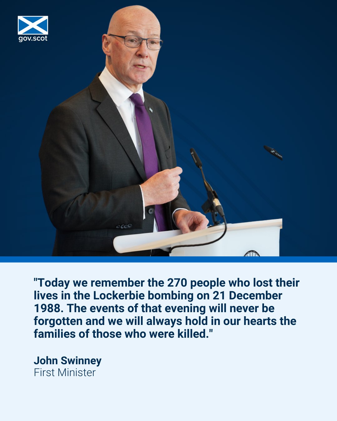 Scotland’s political leaders remember Lockerbie – The NEN – North ...