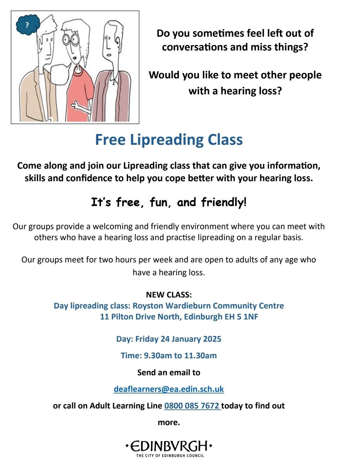 Lipreading Class at Royston Wardieburn Community Centre – The NEN ...