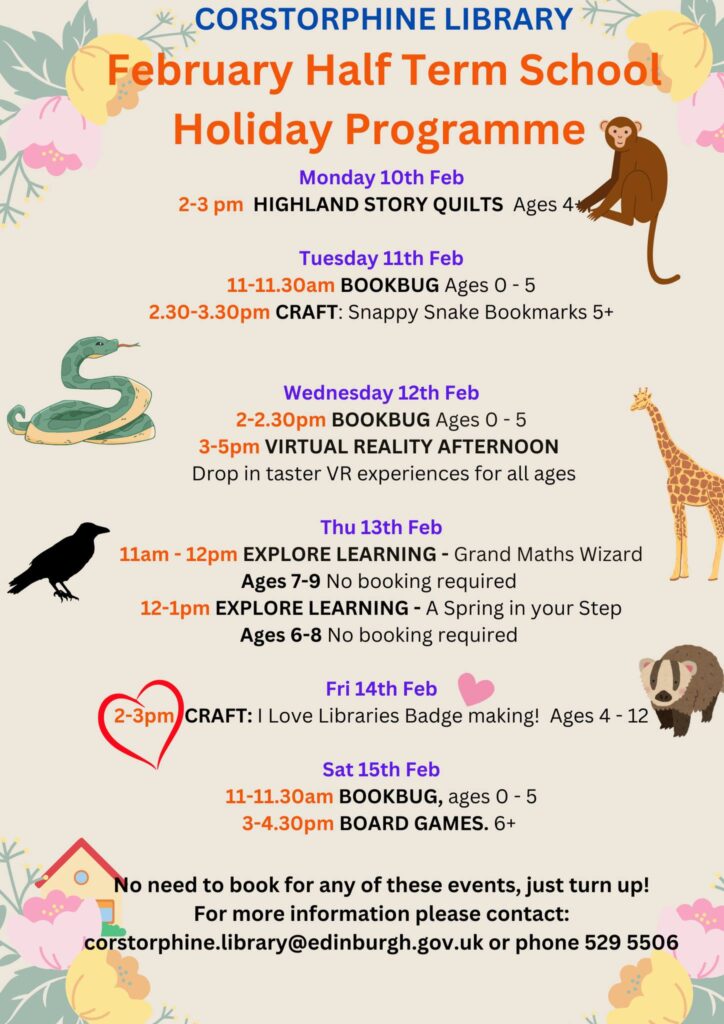 School holiday activities at Corstorphine Library – The NEN – North ...