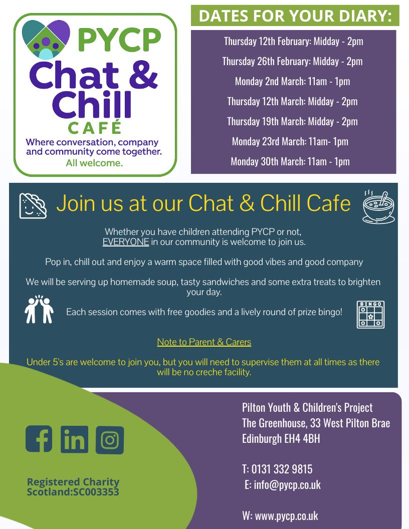 PYCP: Community Chat & Chill Cafe – The NEN – North Edinburgh News